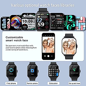 ANDFZ Smart Watch(Receive & Dial), 2023 Newest 1.85" TFT HD Full Touch Screen, Smart Watch for Women Men,SmartWatchs with Fitness Tracker/Call/Text/AI Voice Assistant