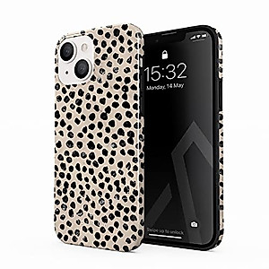 BURGA Phone Case Compatible with iPhone 13 Mini - Wireless Charging Compatible, Hybrid 2-Layer Hard Shell + Silicone Protective Case, Heavy Duty Protection, Slim Fit, Almond Latte