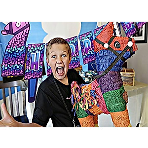 Happy Storm Gaming Party Banner Video Game Happy Birthday Party Supplies for Boys Video Game Party Banner Favors for Kids