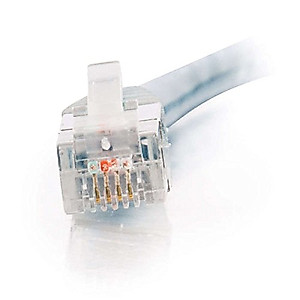 C2G RJ11 Ethernet Network Cable For DSL Internet, 100 foot long, 28726 Transparent Blue