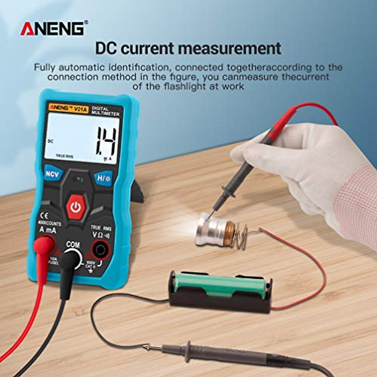 TEHAUX 1pc Digital Multimeter Dc Measuring Instrument Electronic Component Household