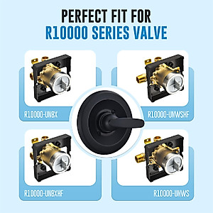 Replacement for Delta Classic 13 Series Single-Function Trim Kit, T13010 Shower Handle, Fit Delta Shower Valve R10000 Series, Matte Black (Cartridge Included)