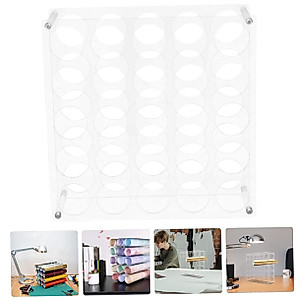 Didiseaon Easy Install Vinyl Roll Storage Rack 25 Holes Acrylic Vinyl Organizer for Craft Vinyl Wrap Rolls Holder