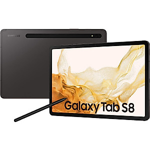 SAMSUNG Galaxy Tab S8 Android Tablet, 11” LCD Screen, 256GB Storage, DeX Productivity, Qualcomm Snapdragon, S Pen Included, All-Day Battery Ultra Wide Camera (Renewed) (Graphite)