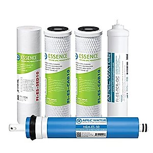 APEC Water Systems FILTER-MAX-ES50 50 GPD High Capacity Complete Replacement Filter Set For Essence Series Reverse Osmosis Water Filter System Stage 1-5