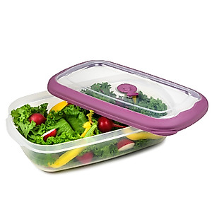 Tribello Plastic Food Storage Containers With Lids - 53 Oz Airtight Container Box For Food Storage, Meal Prep, Freezer, Microwave And Dishwasher Safe, Steam Vent Lids, BPA-Free - 3 Pack