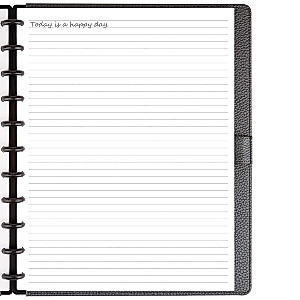 A4 TUL Discbound Lined Refill Paper, 11 Disc Hole Punched Ruled Filler Paper, 100Sheets / 200Pages Loose-Leaf Paper, 100gsm White Paper, 8.5'' x 11''