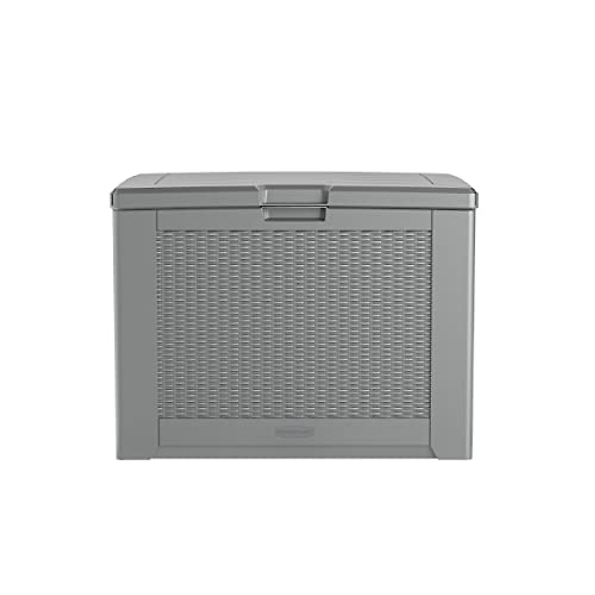 Rubbermaid Medium Resin Outdoor Storage Deck Box (74 Gal), Weather Resistant, Gray, Deck Organization for Home/Backyard/Pool Chemicals/Toys/Garden Tools/Porch/Patio Cushions