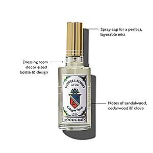 Caswell-Massey Gold Cap Sandalwood Cologne Spray, Scents of Sandalwood, Cedarwood & Clove, Fragrance For Men & Women, Made In The USA, 3 Oz