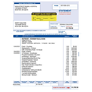 Doctor Stuff - Veterinarian File Folder Chart Labels, We Accept Major Billing and Collection Vet Stickers, Fluorescent Yellow/Black, 3" x 1", 250/Roll, Tabbies Veterinary MAP5790