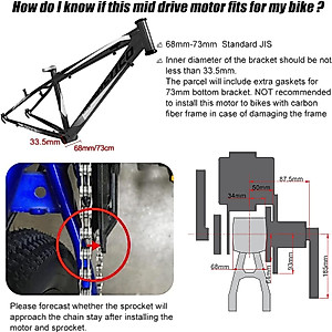 BAFANG BBSHD 48V/52V 500W 750W 1000W Mid Drive Kit with Battery Optional BBS01 BBS02 8FUN DIY Conversion Kit with LCD Display & Chainring Mountain Bike, Road Bike