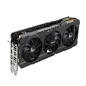 ASUS TUF Gaming NVIDIA GeForce RTX 3060 Ti OC Edition Graphics Card (PCIe 4.0, 8GB GDDR6, HDMI 2.1 , DisplayPort 1.4a, Dual Ball Fan Bearings, Military-Grade Certification, GPU Tweak II), Black