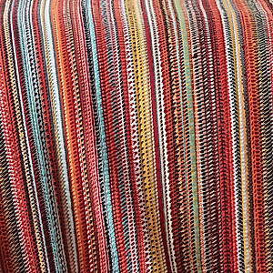 Levtex Home - Uluru Quilt Set - King Quilt + Two King Pillow Shams - Boho Stripe - Orange Teal Red Green Yellow Black White - Quilt (106x92in.) and Pillow Shams (36x20in.) - Cotton