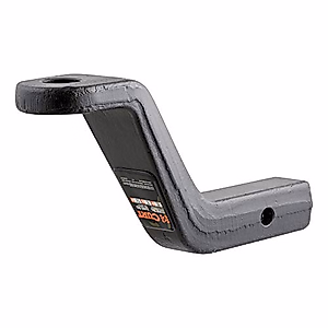 CURT 45342 Forged Trailer Hitch Ball Mount, Fits 2-Inch Receiver, 17,000 lbs, 1-1/4-Inch Hole, 6-Inch Drop, 5-Inch Rise, Carbide Black Powder Coat