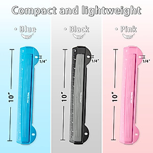 WorkLion 3 Ring Hole Punch for Binder, Portable Puncher, Office Assistant, Black…