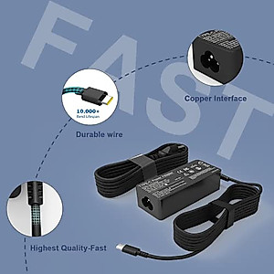 65W 45W USB C Laptop Charger for Lenovo Thinkpad Charger - Lenovo T480 T480s T490 T580 Charger T490s T580s T590 X1 T570 E480 E580 E485 E585 E490 E590 L480 L580 X280 X380 X390 X395 Power Cord Adapter