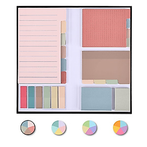 Mr. Pen Sticky Note Set - 410 Pack with Vintage Colors, Transparent and Divider Tabs for Planners