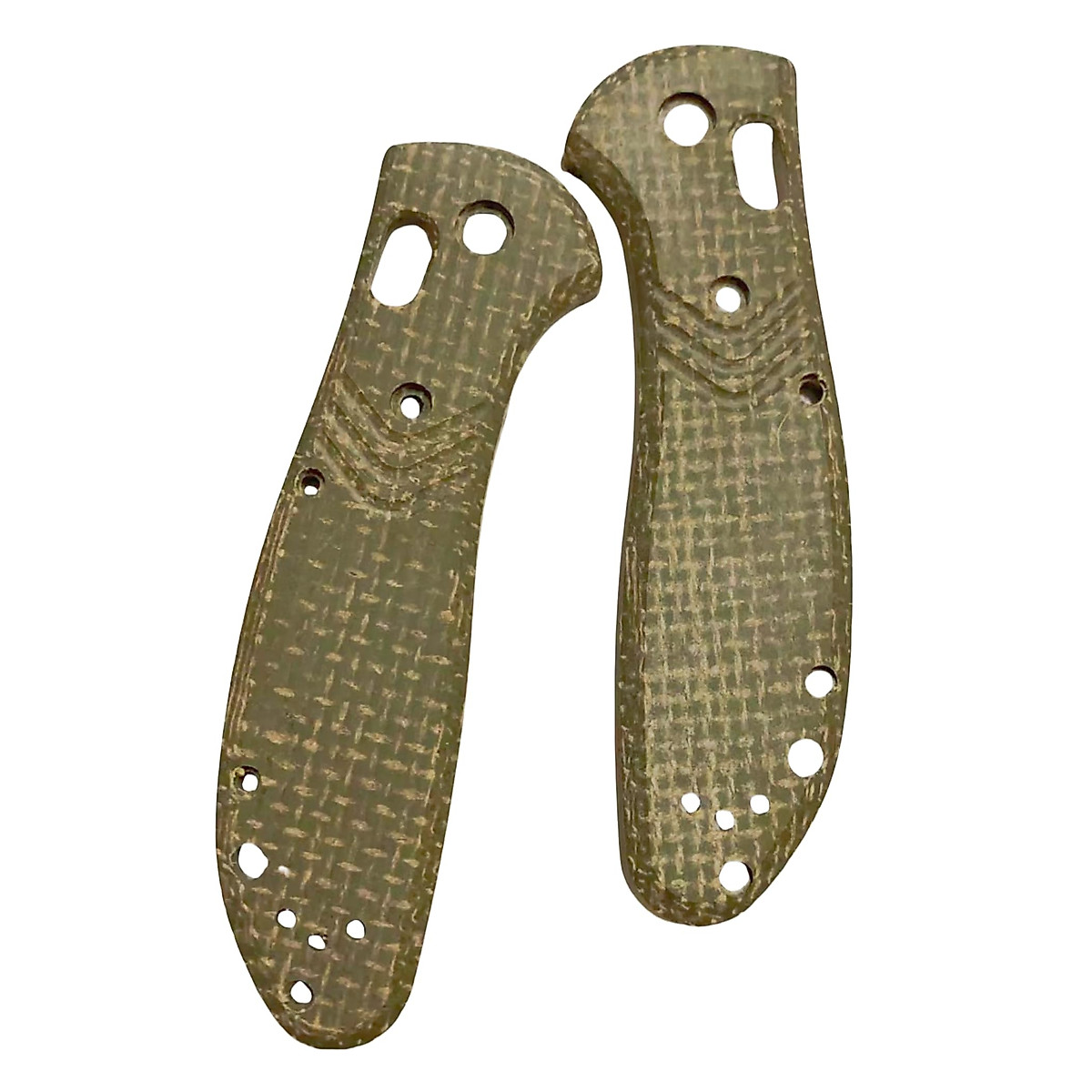 Aibote 1 Pair Green Micarta Knife Handle Scales Handles Patch DIY Tool Fit for Benchmade Griptilian 551 550(Screws Included)