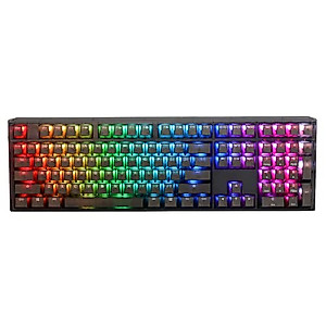 Ducky One 3 Aura Clear Black Hotswap RGB Double Shot PBT Mechanical Keyboard Cherry MX Silver