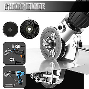 Electric Drill Plate Cutter Attachment, 2025Upgraded Metal Sheet Cutter Adapter - Drill Cut Pro Metal Plate Cutting - Nibbler Metal Drill Attachment for Iron, Copper, Aluminum, and Steel Sheets