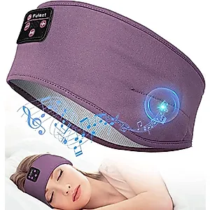 Fulext Sleep Headphones Bluetooth Headband,Sleeping Headphones Sports Headband Headphones, Long Time Play Sleeping Headsets with Built in Speakers Perfect for Workout,Running,Yoga