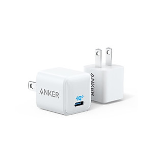 [2-Pack] USB C Charger, Anker Nano Charger 20W PIQ 3.0 Durable Compact Fast Charger, PowerPort III Charger for iPhone 12/12 Mini/12 Pro/12 Pro Max/11, Galaxy, Pixel 4/3, iPad Pro (Cable Not Included)