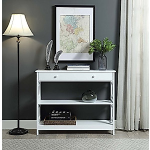 Convenience Concepts Omega 1 Drawer Console Table, White