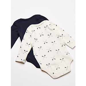 Hudson Baby Unisex Baby Cotton Long-sleeve Bodysuits, Forest, 12-18 Months US