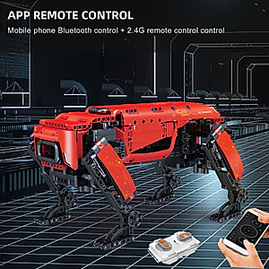 Mould King Robot Dog MK Dynamics Building Kits, MOC Building Blocks Set to Build, Gift for Kids Age 8+/Adult Collections Enthusiasts(936 Pieces with Motor/APP Remote Control)