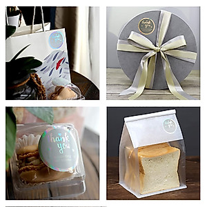 Thank You Stickers Roll 500 Pcs Round Thank You for Supporting My Small Business Stickers 1.5 Inch Thank You Labels for Business