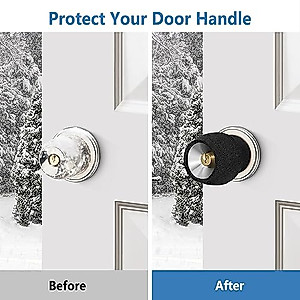 4 PCS Round Door Handle Protector - Anti-Skid Anti-Scald Door Knob Cover, Washable Door Handle Cover for Summer and Winter