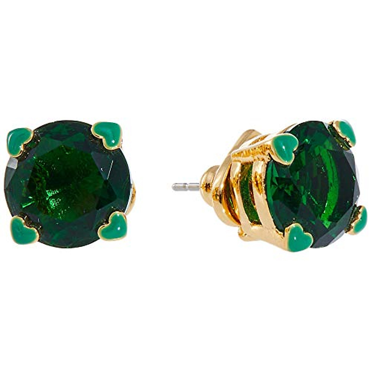 Kate Spade New York Heart Stud Earrings Emerald One Size