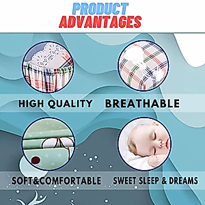 Geometric Sheets Twin Size, Kids Bed Sheets, Patterned Bedding Sheets & Pillowcases 3 Piece Set - Soft Microfiber Deep Pocket Fitted Sheet & Flat Sheet & Pillow Case D3-&-275