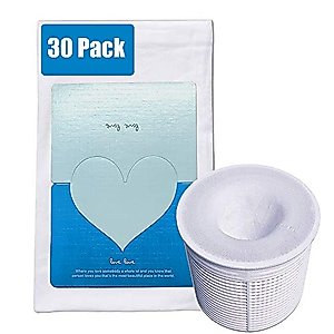 VSECUON Pool Skimmer Socks,30 Pack Pool Filter Socks Reusable Pool and Spas Filters Baskets Skimmer Savers (30)