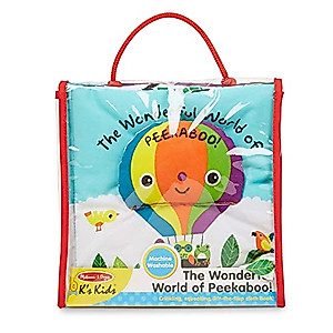 Melissa & Doug Soft Activity Baby Book - The Wonderful World of Peekaboo! - Lift The Flap Busy Book For Toddlers, Sensory Toys For Babies And Toddlers