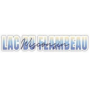 Lac Du Flambeau Wisconsin Souvenir 2-Inch Vinyl Decal Sticker Script Design 2 Inch|Sticker
