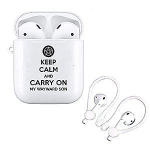Jaustee Supernatural AirPods Case,Protective Cover Skin White Premium Hard Shell Airpod Accessories Compatible with Apple AirPods 2 1 (White1)