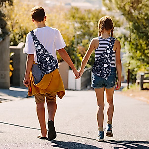 HUA ANGEL Floral Sling Bag - Small Crossbody Backpack Shoulder Bag for Men Women Hiking Travel Cycling Chest Bag Daypack