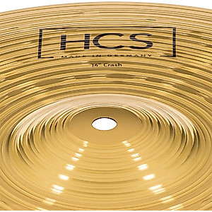 Meinl Percussion HCS 14" Crash Cymbal for Drum Set — Made in Germany — Traditional Medium Brass, 2-Year Warranty, (HCS14C)