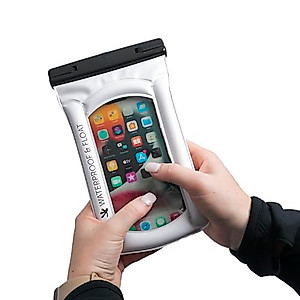 geckobrands Float Phone Dry Bag - Waterproof & Floating Phone Pouch – Fits Most iPhone and Samsung Galaxy Models (Neon Green)