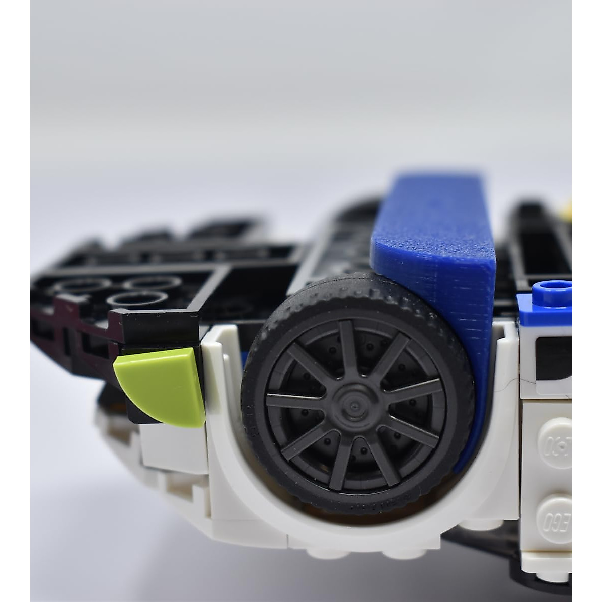 Collectible Car Display Wall Mount Compatible with Lego Speed Champions | Wall Display Mounts Compatible with Lego Racecar Models | Made in USA (Blue, 10 Pack)