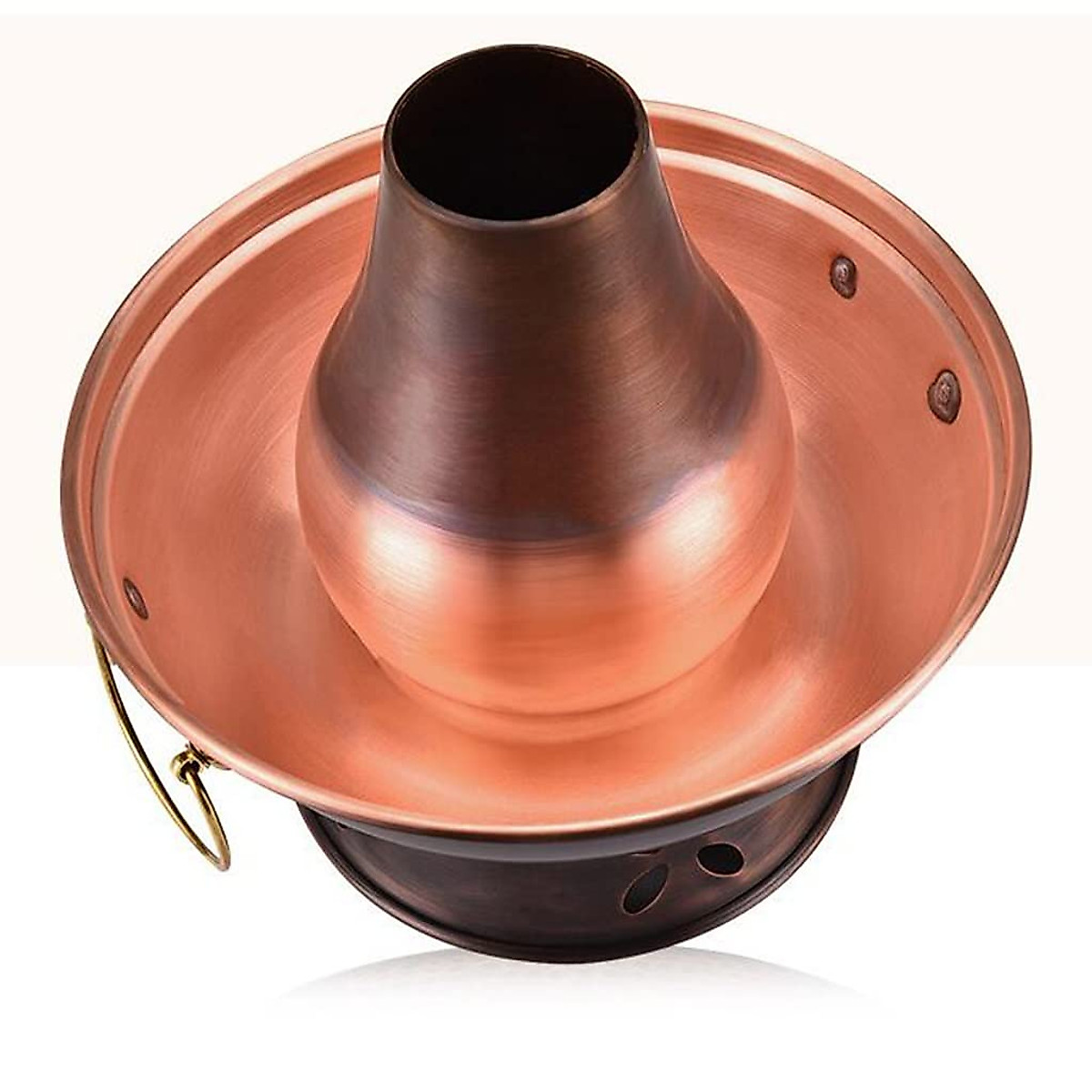 Chafing Dishes Beijing Hotpot, Electric Carbon Dual-use Copper Hotpot, Thickened Copper Mongolian Multi Person Hotpot, Charcoal Copper Hotpot, Suitable For Family Dinner And Outdoor Picnic ( Color : B