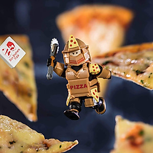 Roblox Action Collection - Loyal Pizza Warrior + Shred: Snowboard Boy Two Figure Bundle [Includes 2 Exclusive Virtual Items]