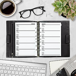 Half Size Contacts Address Book Planner Insert Refill, 5.5 x 8.5 inches, Fits 7-Ring & 3-Ring Binders - Day Timer, Franklin Covey, Avery Mini, Choose Quantity