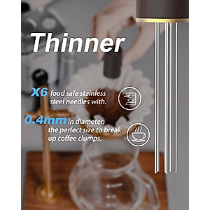 Cicike WDT Tool Espresso, Compact and Portable Lipstick Shape Design, Espresso Distribution Tool, Espresso Stirrer, Nature Wood Handle with Protective Case