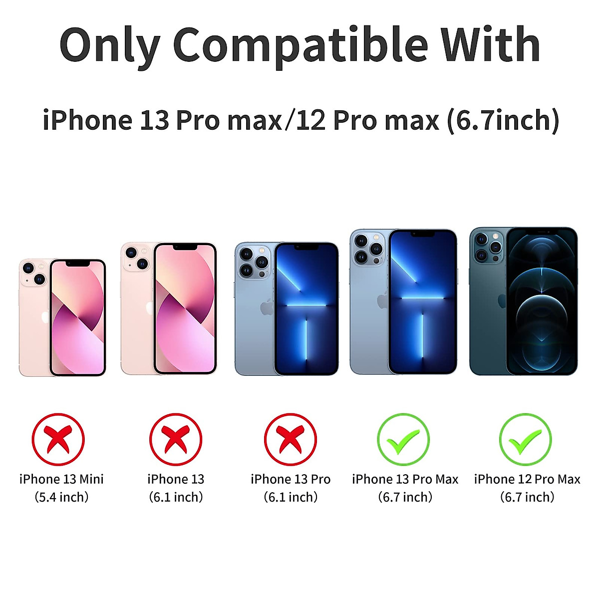 VEGO Compatible for iPhone 13 Pro Max Case & iPhone 12 Pro Max Stand Case with Slide Camera Cover, Built-in 360° Rotate Magnetic Ring Kickstand Heavy Duty Protective Cover Case - Blue