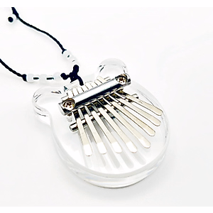 SonicoTech Mini Kalimba Mini Thumb Piano 8 Keys Finger Piano Marimbas Hand Piano Cute Kalimba with Lanyard Keychain Special Lovely Gifts (Crystal bear) Visit Store for Bundle Sales