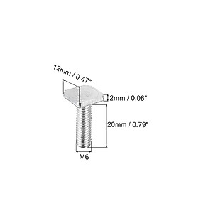 uxcell Square Head Bolt, 20pcs M6x20mm Fully Thread Carbon Steel Grade 4.8 Square Machine Screws