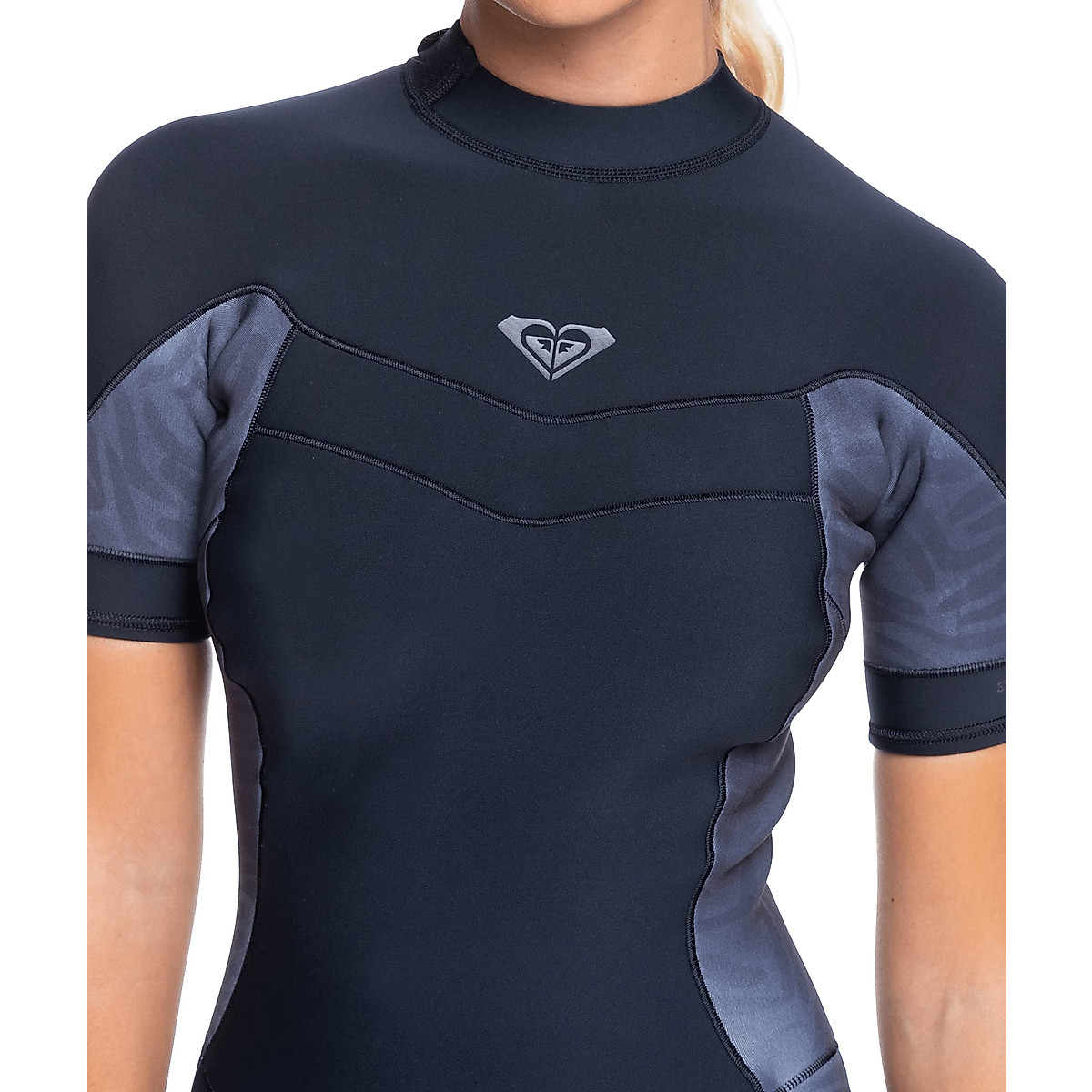 Roxy Womens 2/2 Syncro Short Sleeve Back Zip QLCK Wetsuit - Jet/Black | 10
