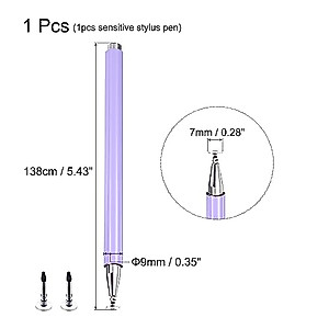 MECCANIXITY Stylus Pens for Touch Screens Magnetic 2 Fine Point Disc Universal Capacitive Pen Sensitivity for All Capacitive Touch Screen, Purple